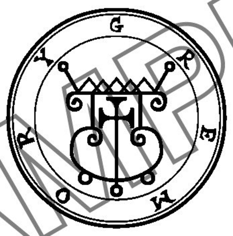 Seal of Gremory SVG 56th Demon Gremory Sigil SVG Goetia Demon SVG ...