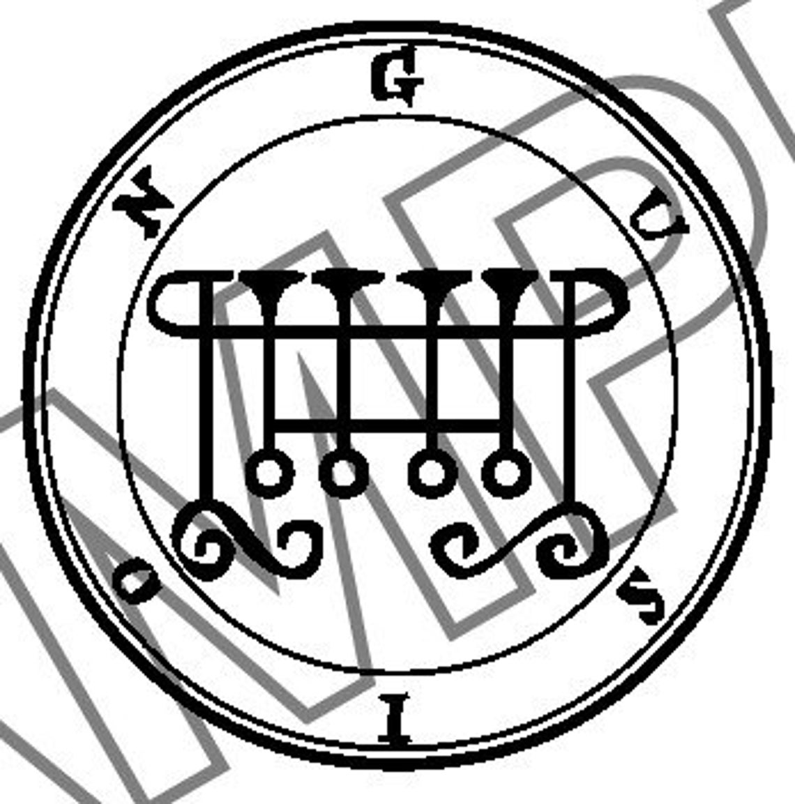 Seal of Gusion SVG 11th Demon Gusion Sigil SVG Goetia Demon SVG Occult ...