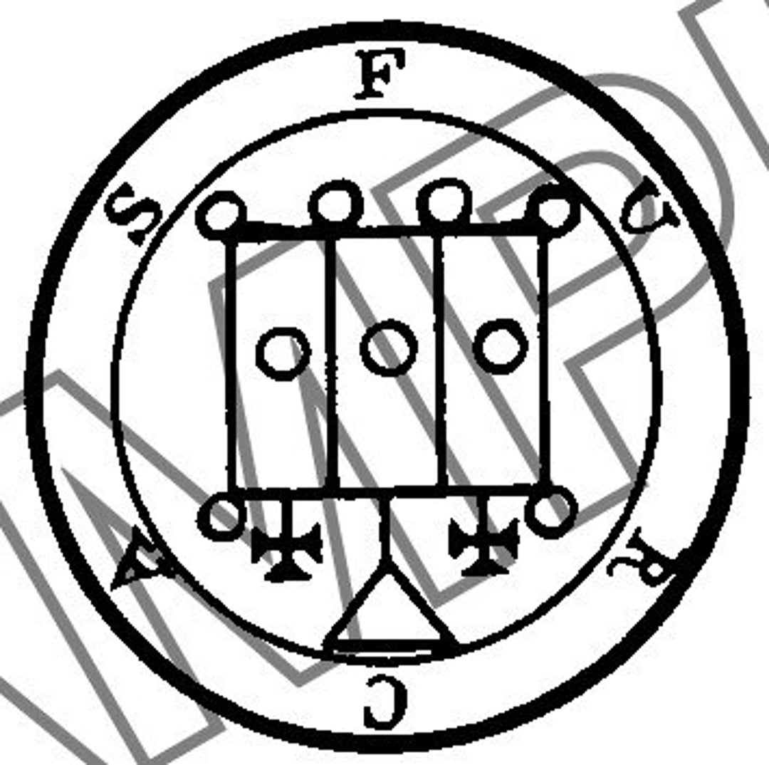 Seal of Furcas SVG 50th Demon Furcas Sigil SVG Goetia Demon SVG Occult ...