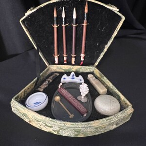 Vintage Chinese Calligraphy Set - Etsy