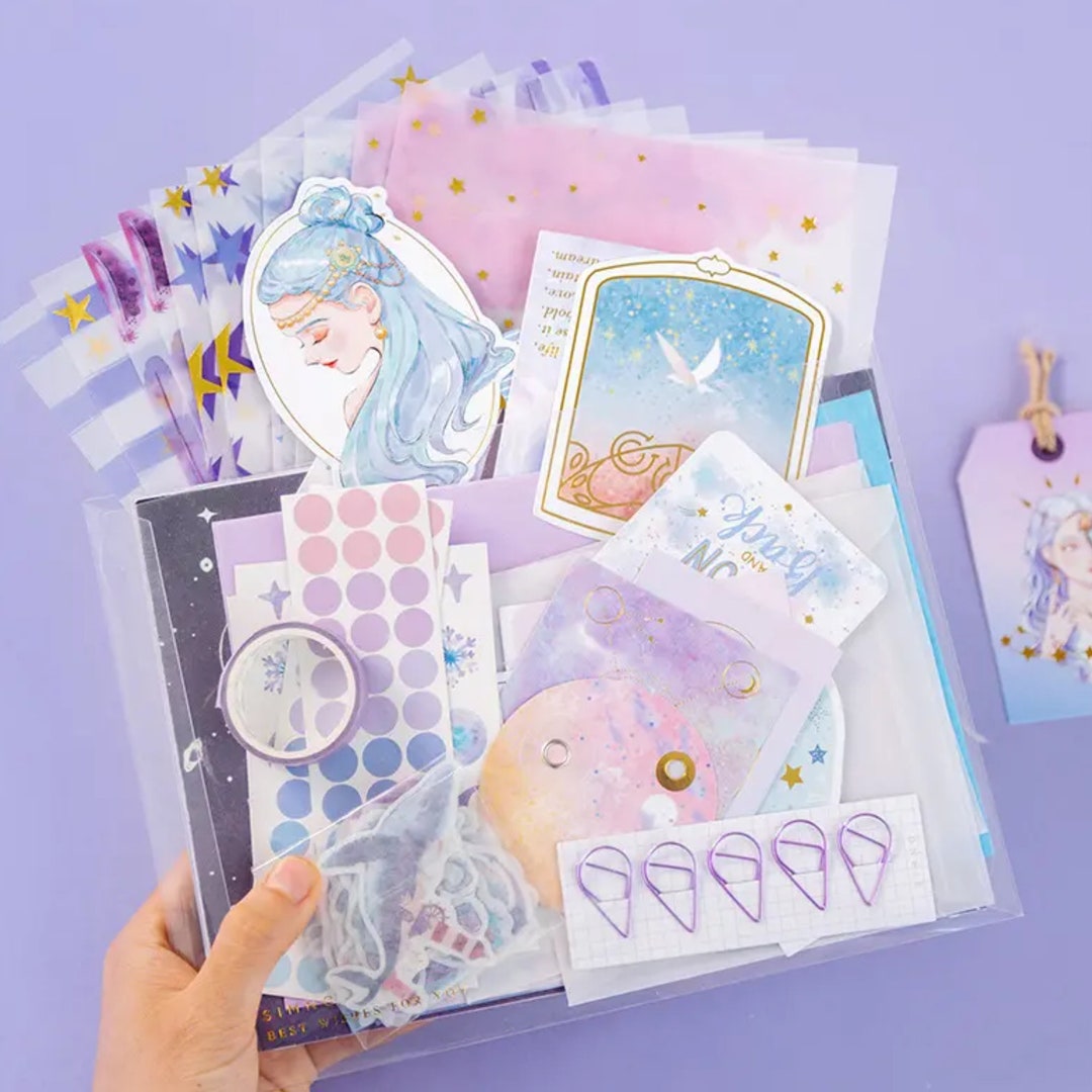 Purple Stationery Set, Washi Tapes - Etsy