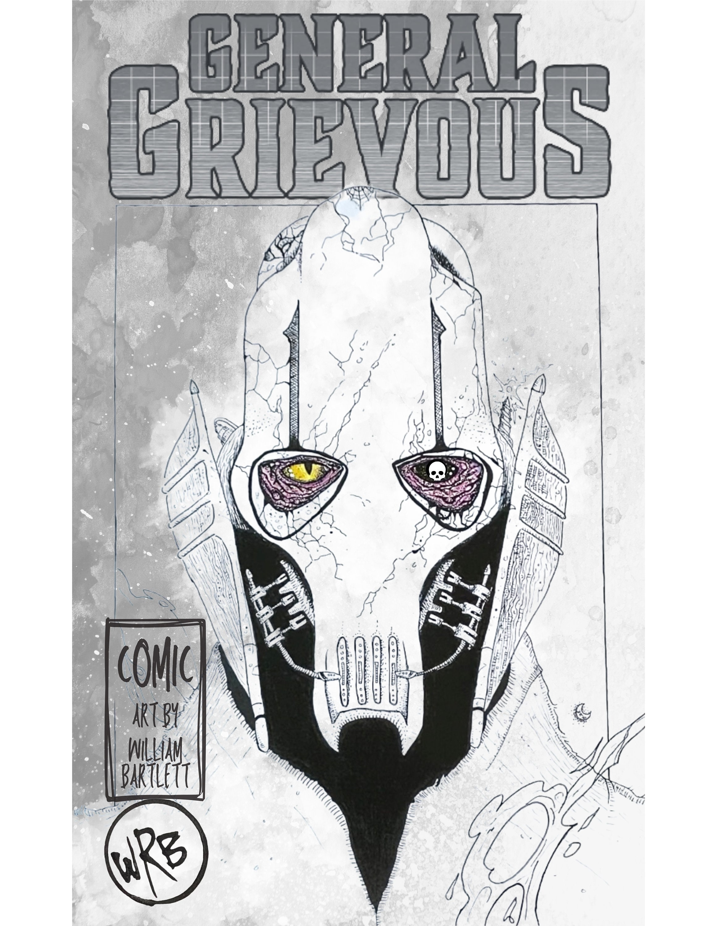 General Grievous Comic Book Cover, Fine Art Print, 7x11, Cool Art ...