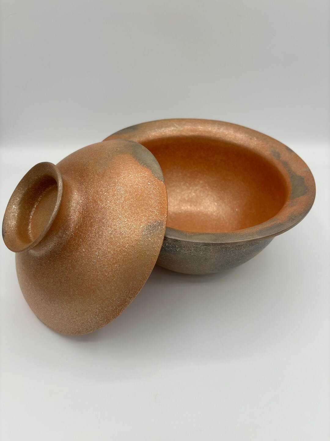 Lidded Cook Pot - 1.5 Quart Micaceous Clay Cookware; Lightweight, Oven ...