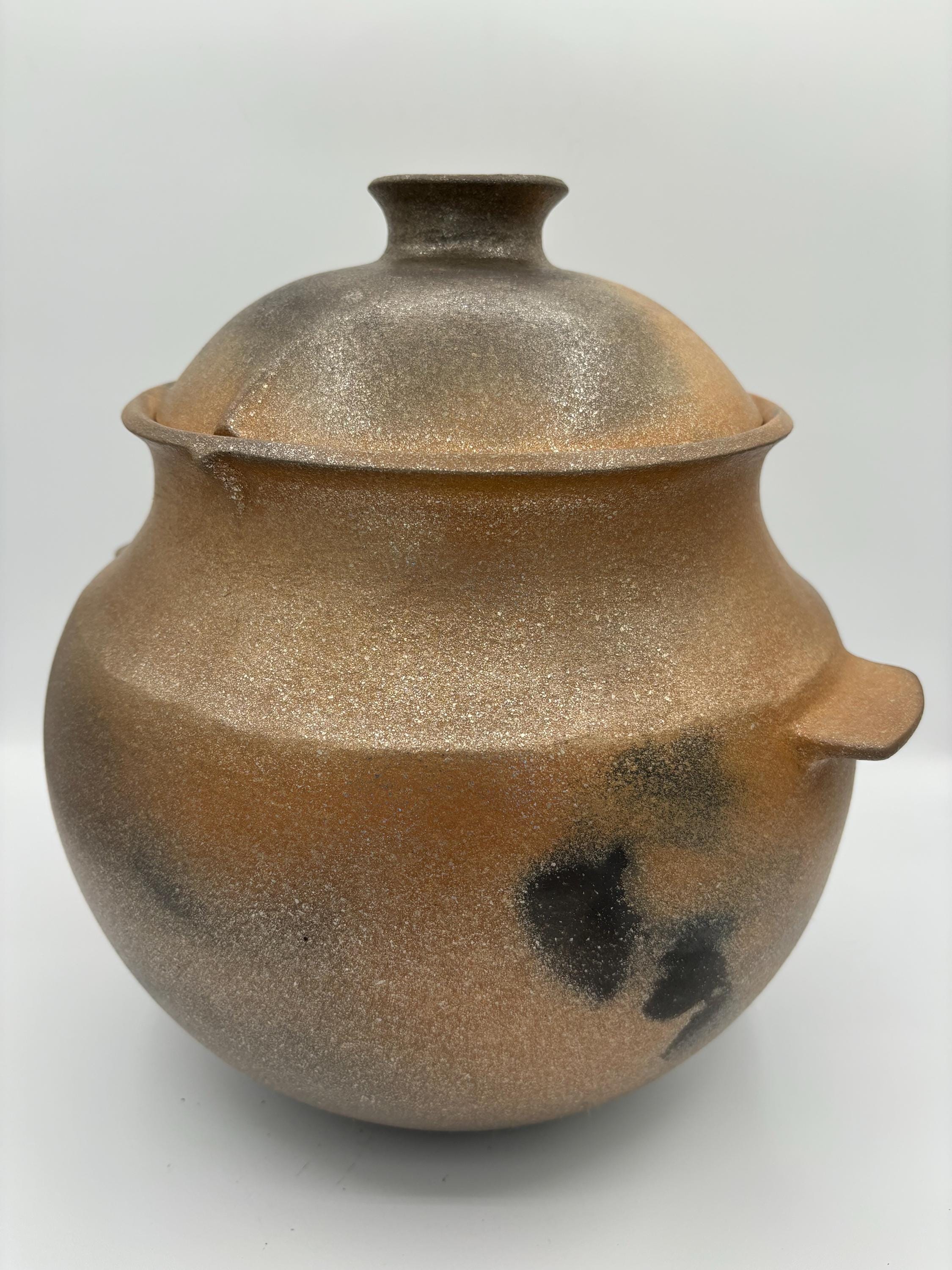 Hand Built Bean Pot With Lid (6.5 Quart) Pottery, Cookware, Cook Pot ...