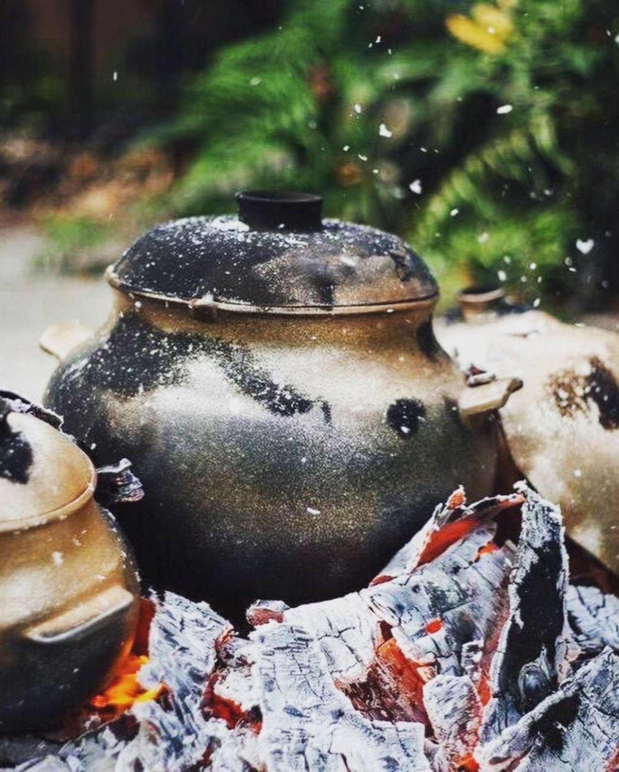 Hand Built Bean Pot With Lid (6.5 Quart) Pottery, Cookware, Cook Pot ...