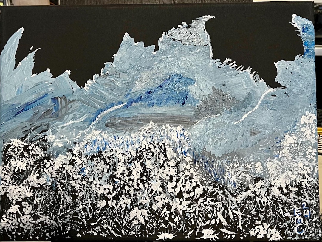 Hand-painted Unique Impressionist Ice Formation Painting - Etsy