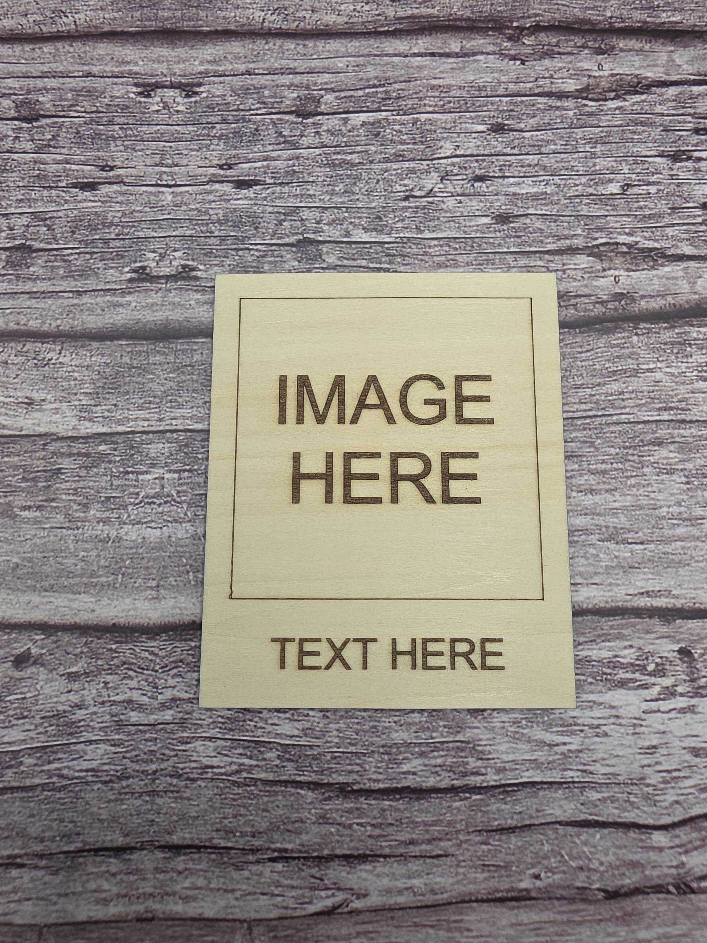 Custom Engraved Wooden Polaroid Photo | Rustic Wood Picture Frame - Etsy