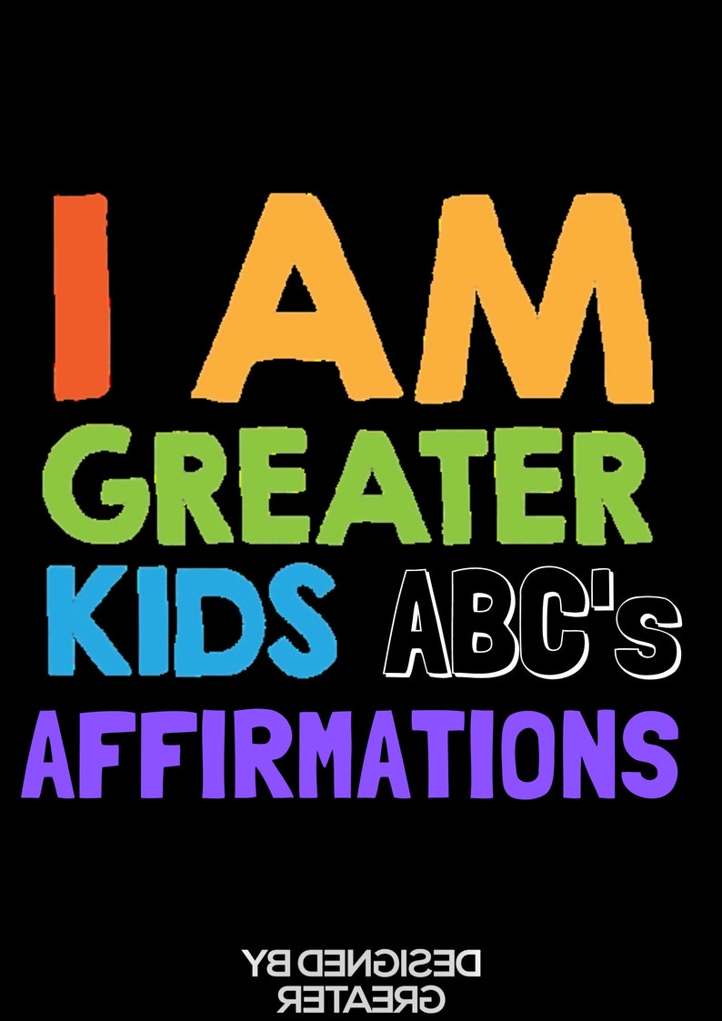 26 Printable Abc's Affirmation Kids Tracing and Coloring Pages. - Etsy