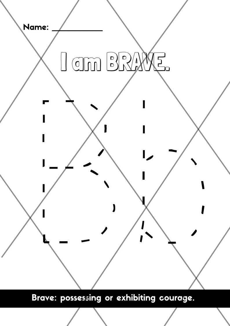 26 Printable Abc's Affirmation Kids Tracing and Coloring Pages. - Etsy