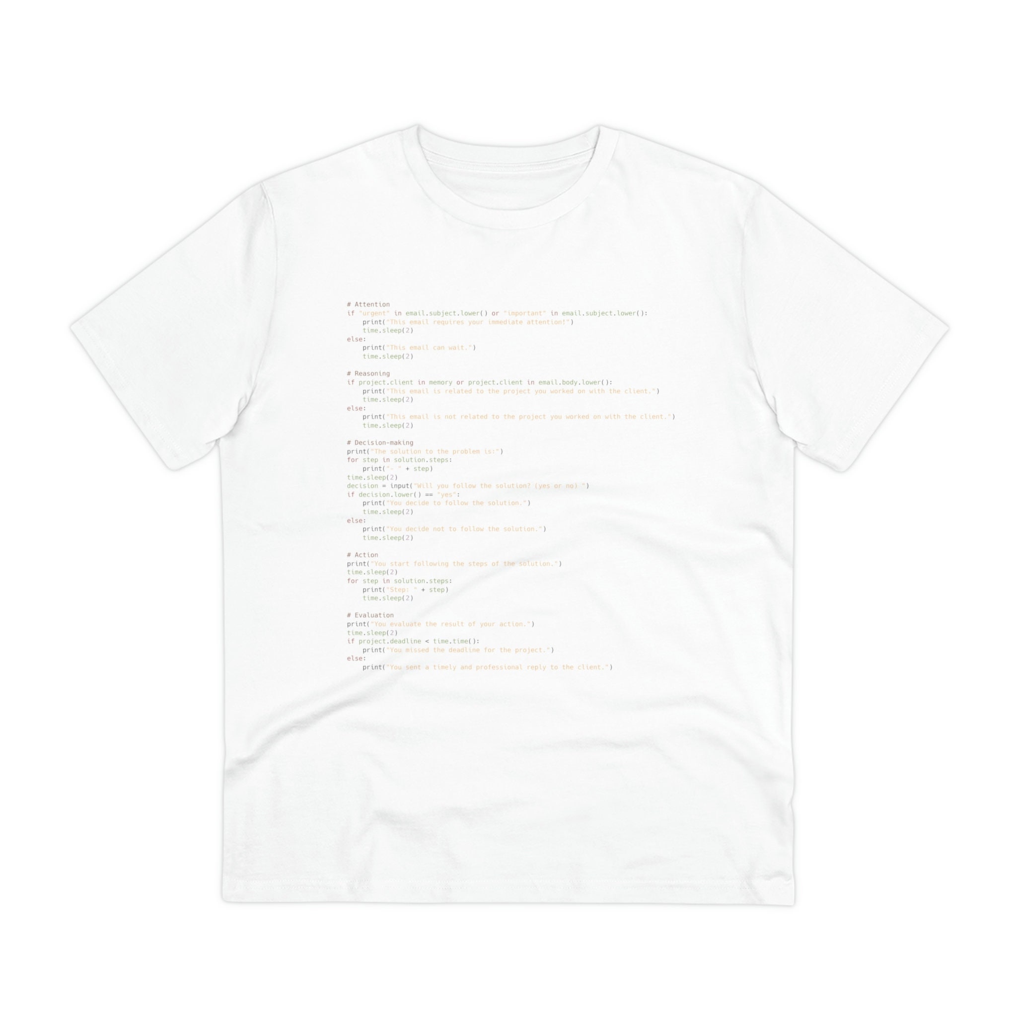 Pseudo-Code einer Arbeitssituation, Programmier-T-Shirt, Software ...