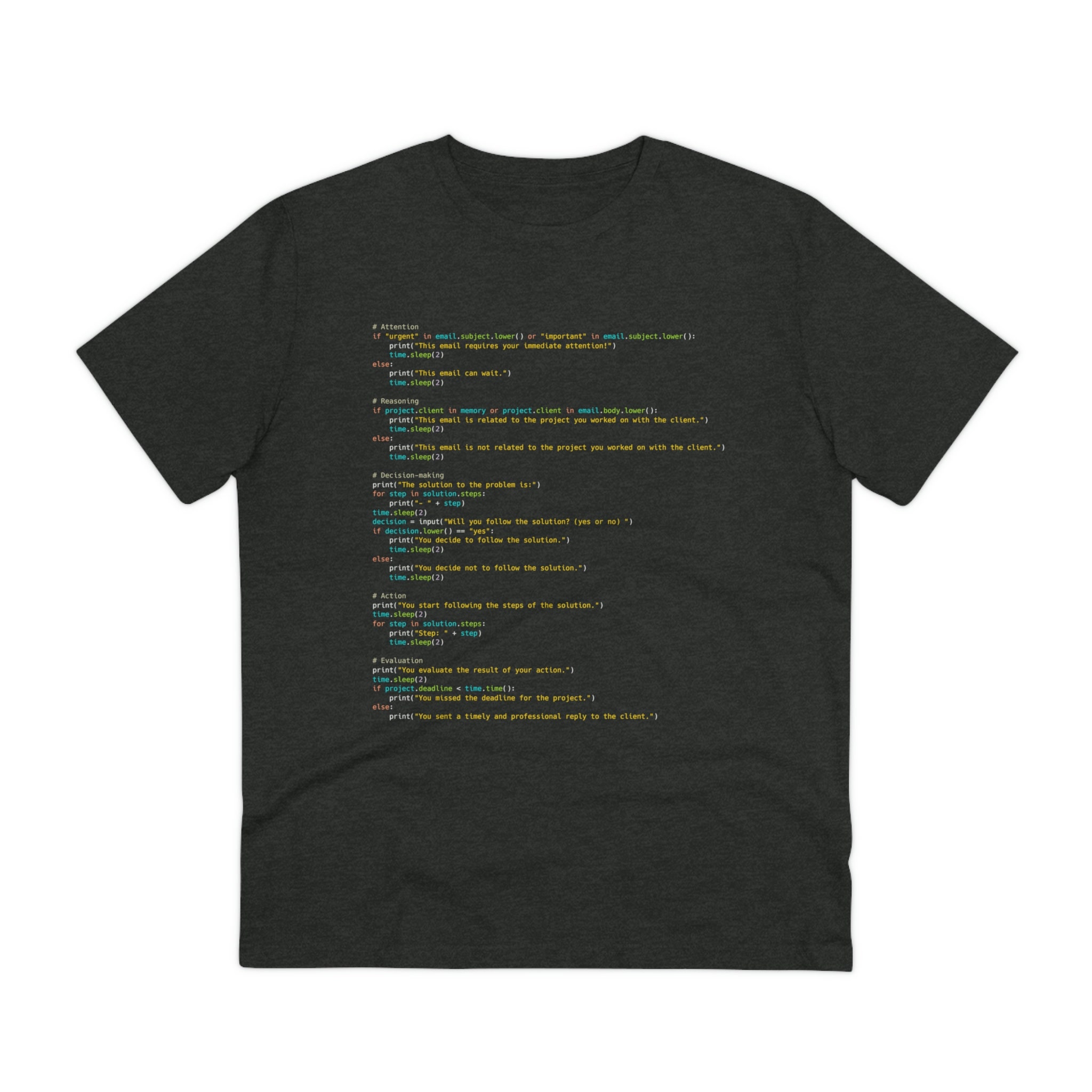 Pseudo-Code einer Arbeitssituation, Programmier-T-Shirt, Software ...
