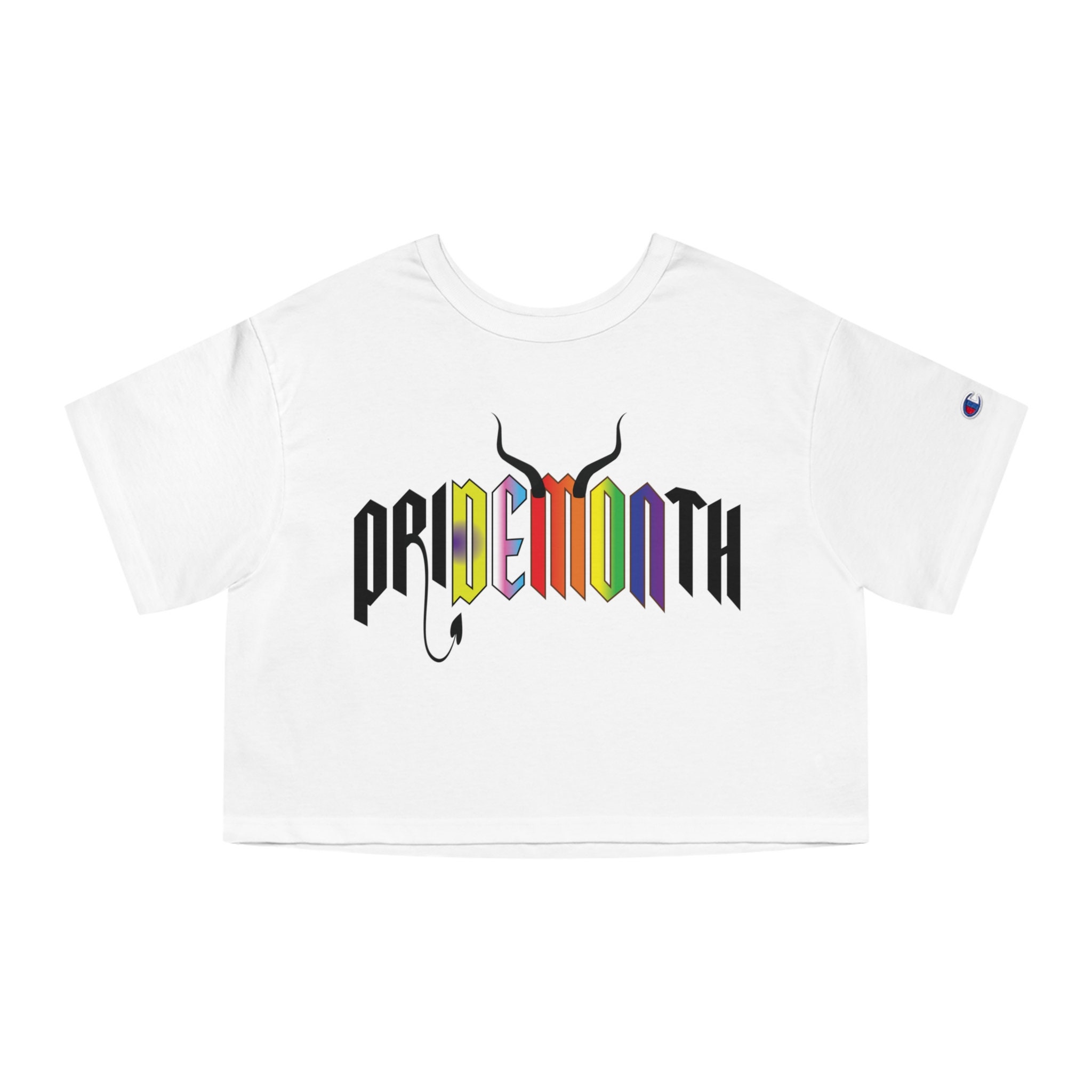 Pridemonth Demon Vibes Rainbow Crop Top LGBT Queer Shirt, Inclusive ...