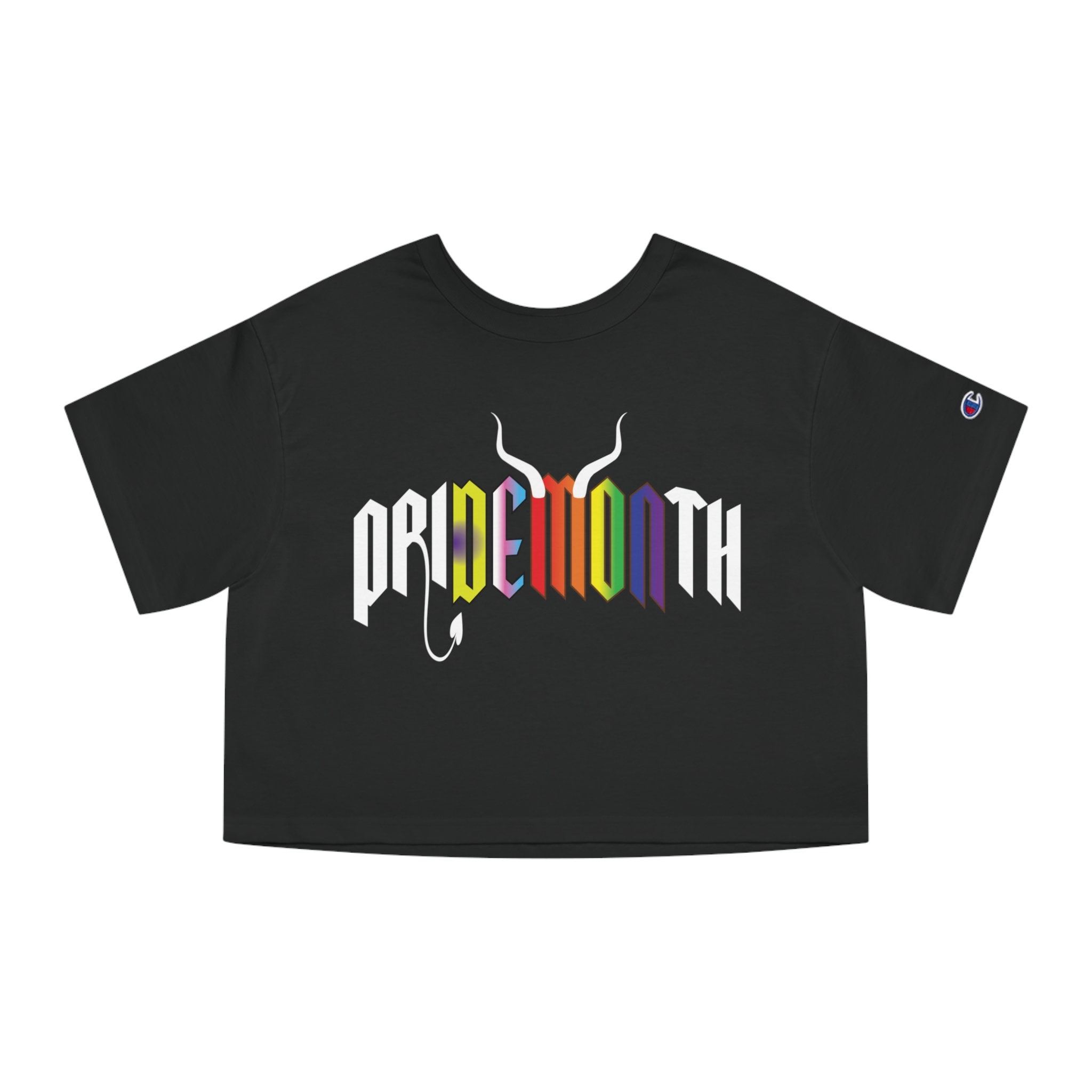 Pridemonth Demon Vibes Rainbow Crop Top LGBT Queer Shirt, Inclusive ...
