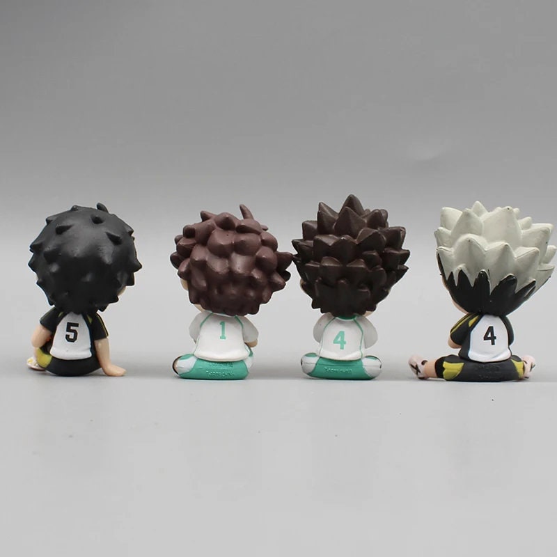 4PC Anime Haikyuu Funko Pop Toy Figurine Set Cute Bubble Head Figurines ...