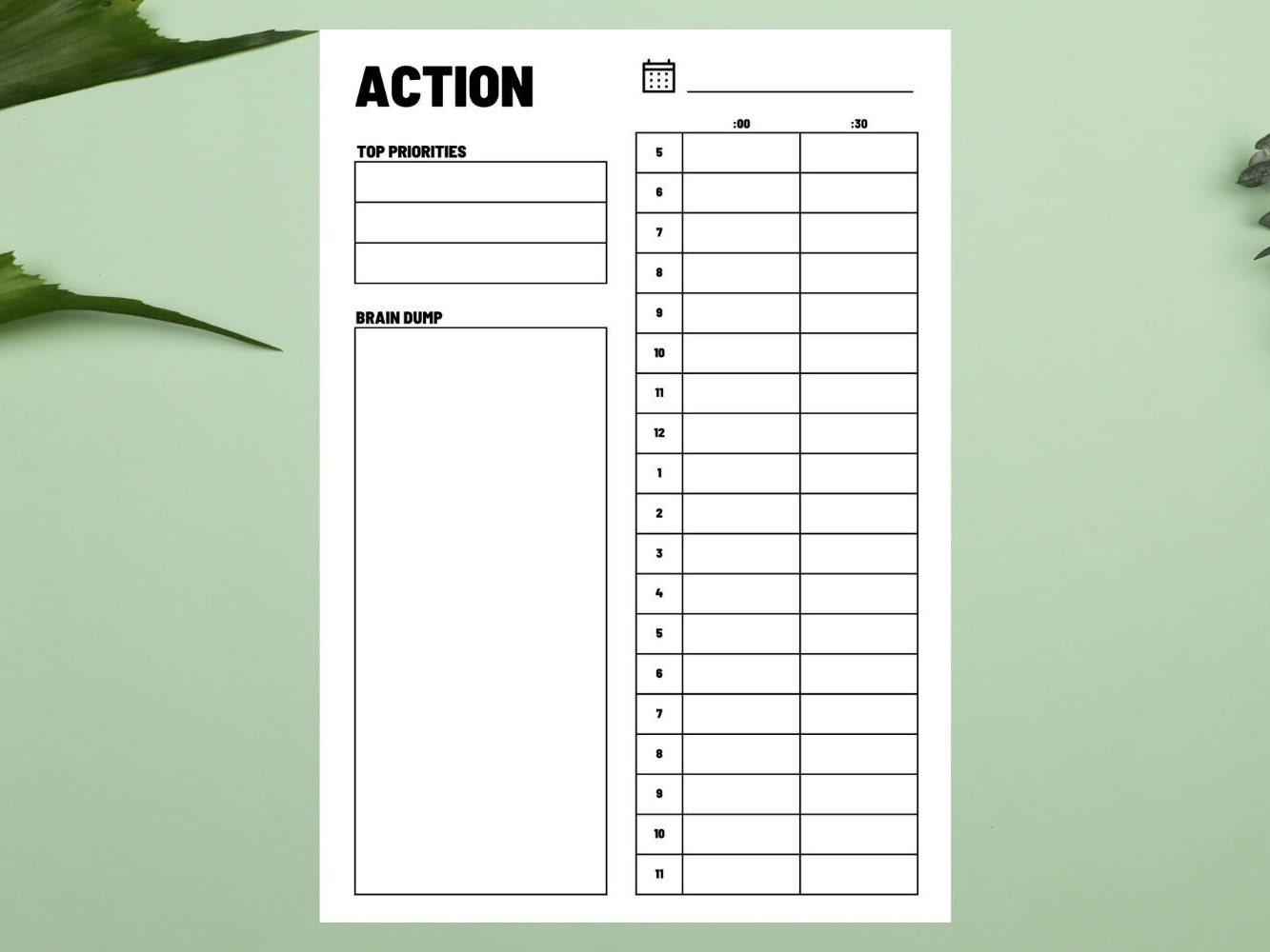 Time Blocking PDF Printable for Time Management A4 and Letter - Etsy