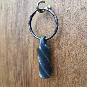 Hand Forged Twist Key Fob/ Keyring | Chunky, Tactile, Heavy - Etsy
