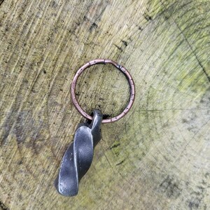 Hand Forged Twist Key Fob/ Keyring | Chunky, Tactile, Heavy - Etsy