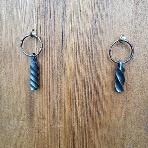 Hand Forged Twist Key Fob/ Keyring | Chunky, Tactile, Heavy - Etsy