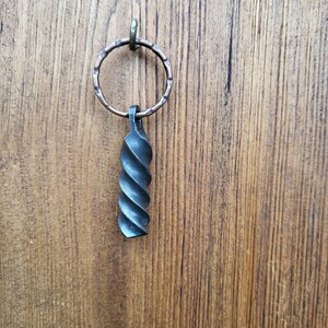 Hand Forged Twist Key Fob/ Keyring | Chunky, Tactile, Heavy - Etsy