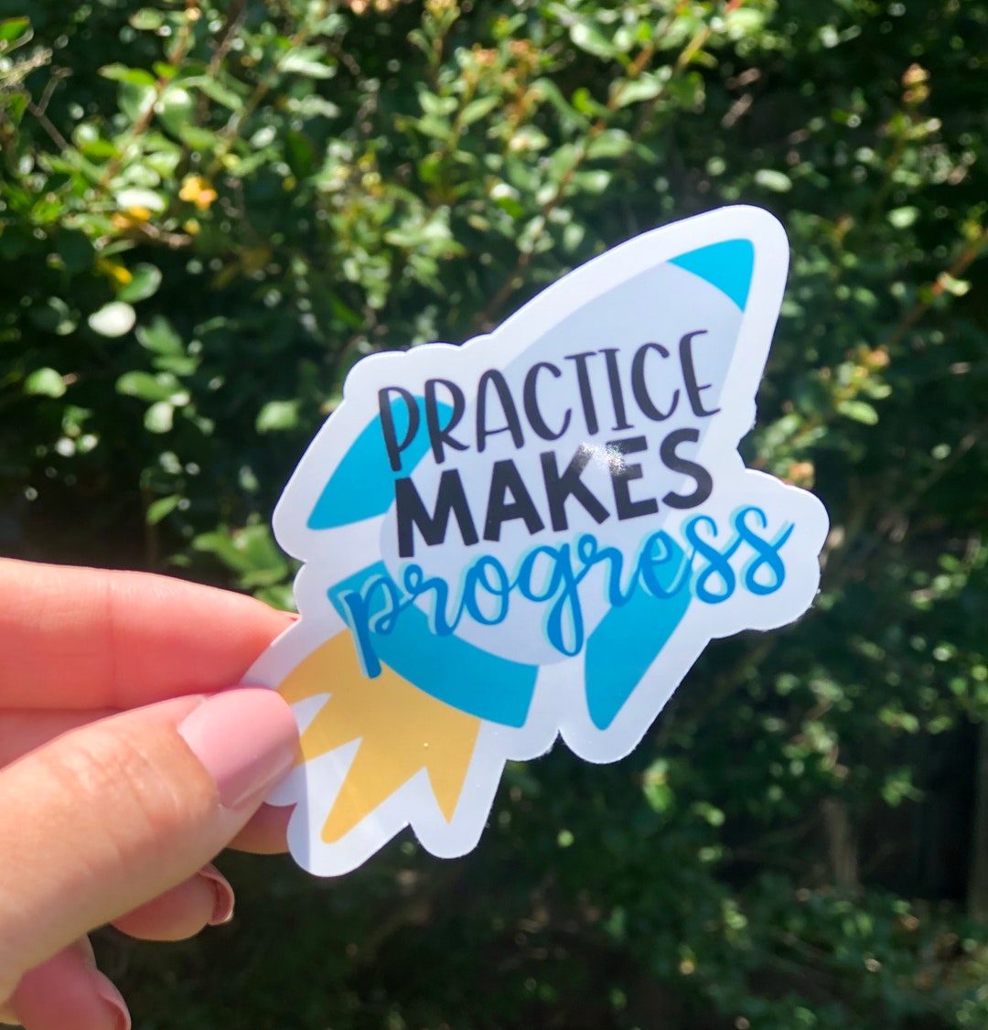 Practice Makes Progress: Growth Mindset Teacher Sticker - Etsy