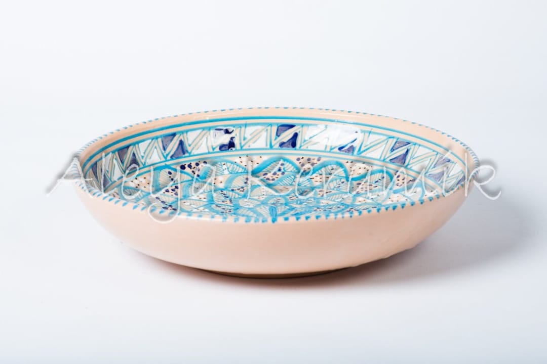 Handmade Shallow Clay Bowl From Tunisia:this Shallow Bowl is Ideal for ...