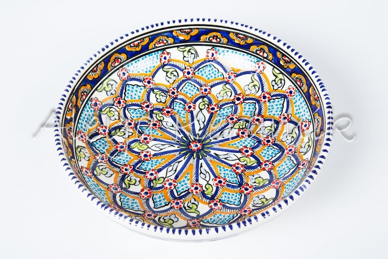Handmade Shallow Clay Bowl From Tunisia:this Shallow Bowl is Ideal for ...