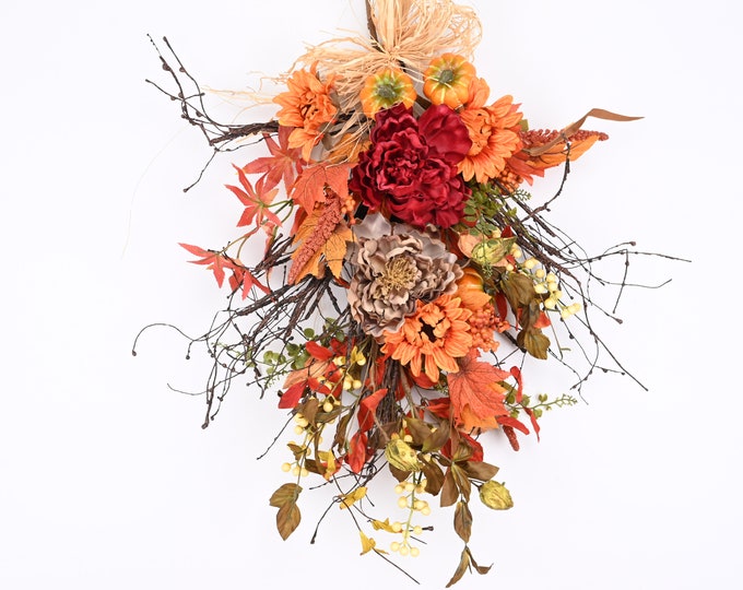 Fall Swags, Double Door Autumn Swags, Matching Swags for Fall ...