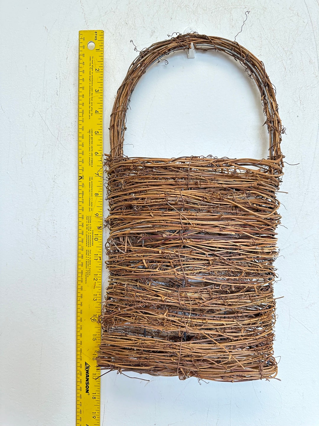 Hand-woven Rattan Door Basket, Front Door Decor - Etsy