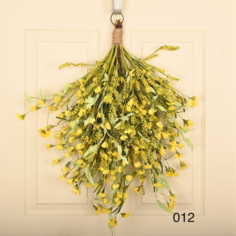 26front Door Spring Every Day Daisy Lavender Yellow Swag - Etsy