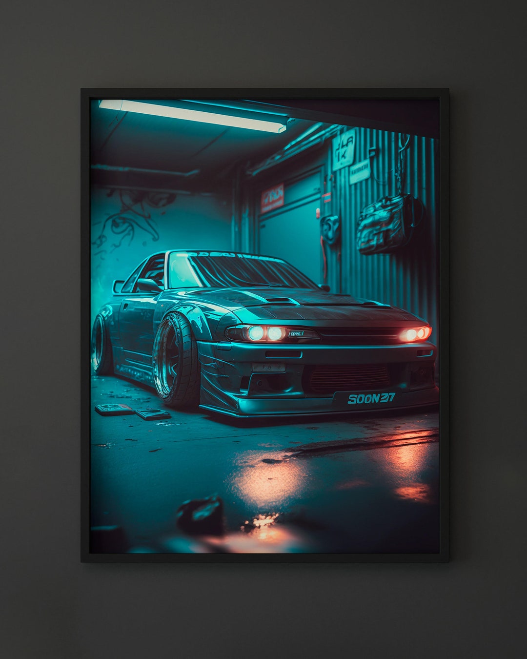 Japanese Drift Car Poster Car Cars Art Abstract Wall Art Decoration ...