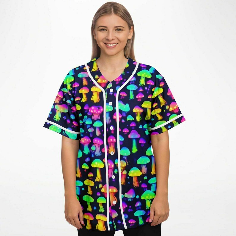 Rave Jersey Customizable Psychedelic Mushrooms Customizable Rave Outfit ...