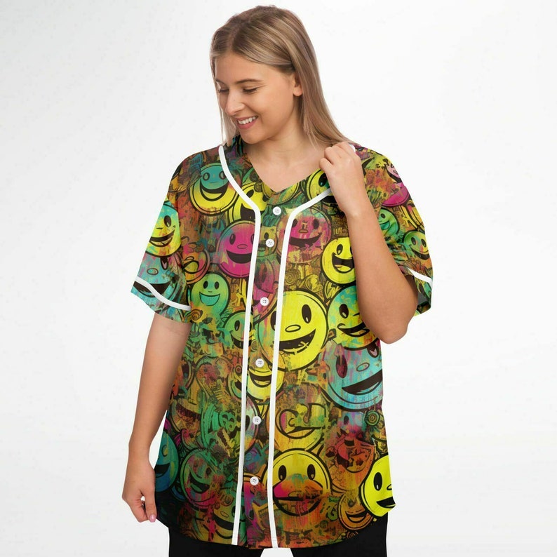 Rave Jersey Customizable Smiley Face Rave Jersey Rave Outfit ...