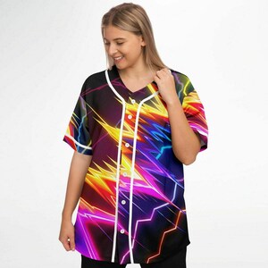 Rave Jersey Colorful Lightning Customizable Festival Outfit Mens Rave ...