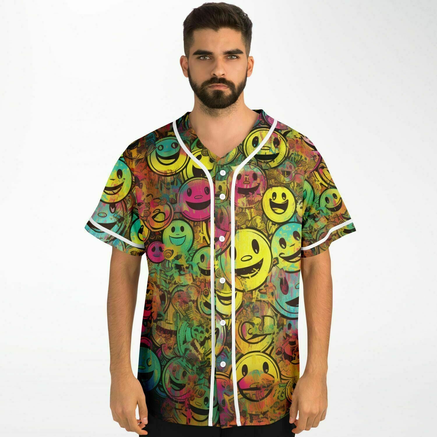 Rave Jersey Customizable Smiley Face Rave Jersey Rave Outfit ...