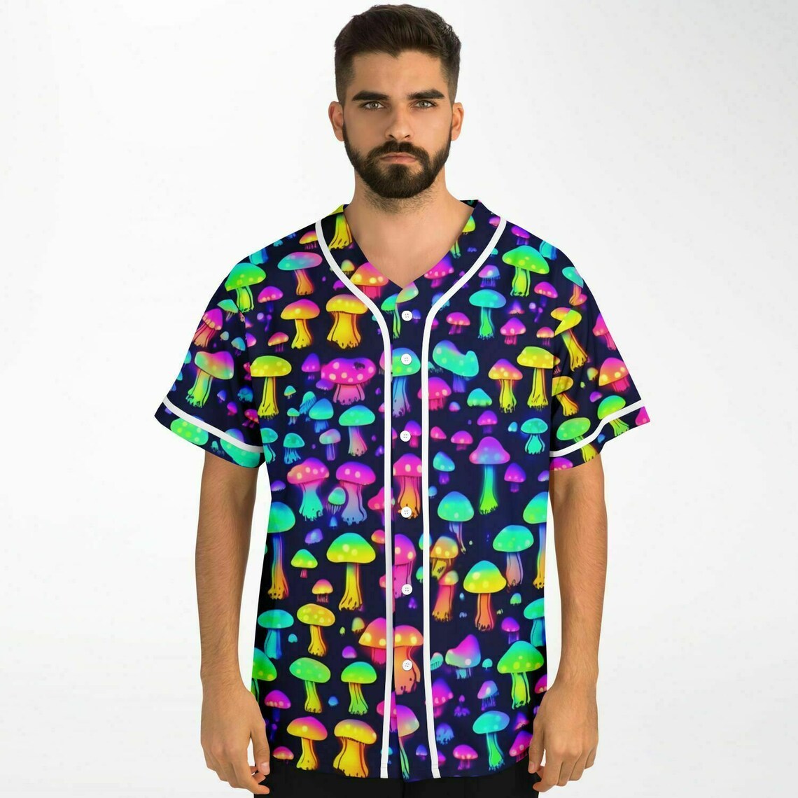 Rave Jersey Customizable Psychedelic Mushrooms Customizable Rave Outfit ...