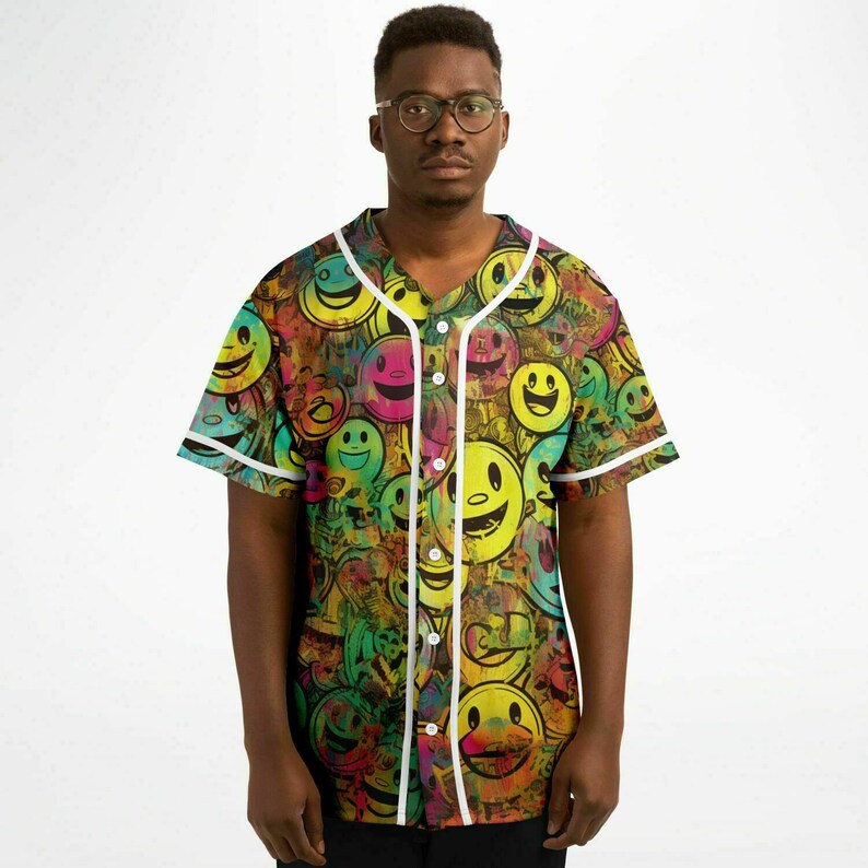 Rave Jersey Customizable Smiley Face Rave Jersey Rave Outfit ...