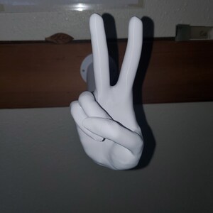 Peace Sign Hand Model Jewelry Hand 3D Printed Peace Sign Rave Kandi ...