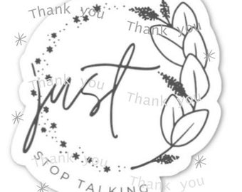 Stop Talking Die-cut Sticker - Etsy