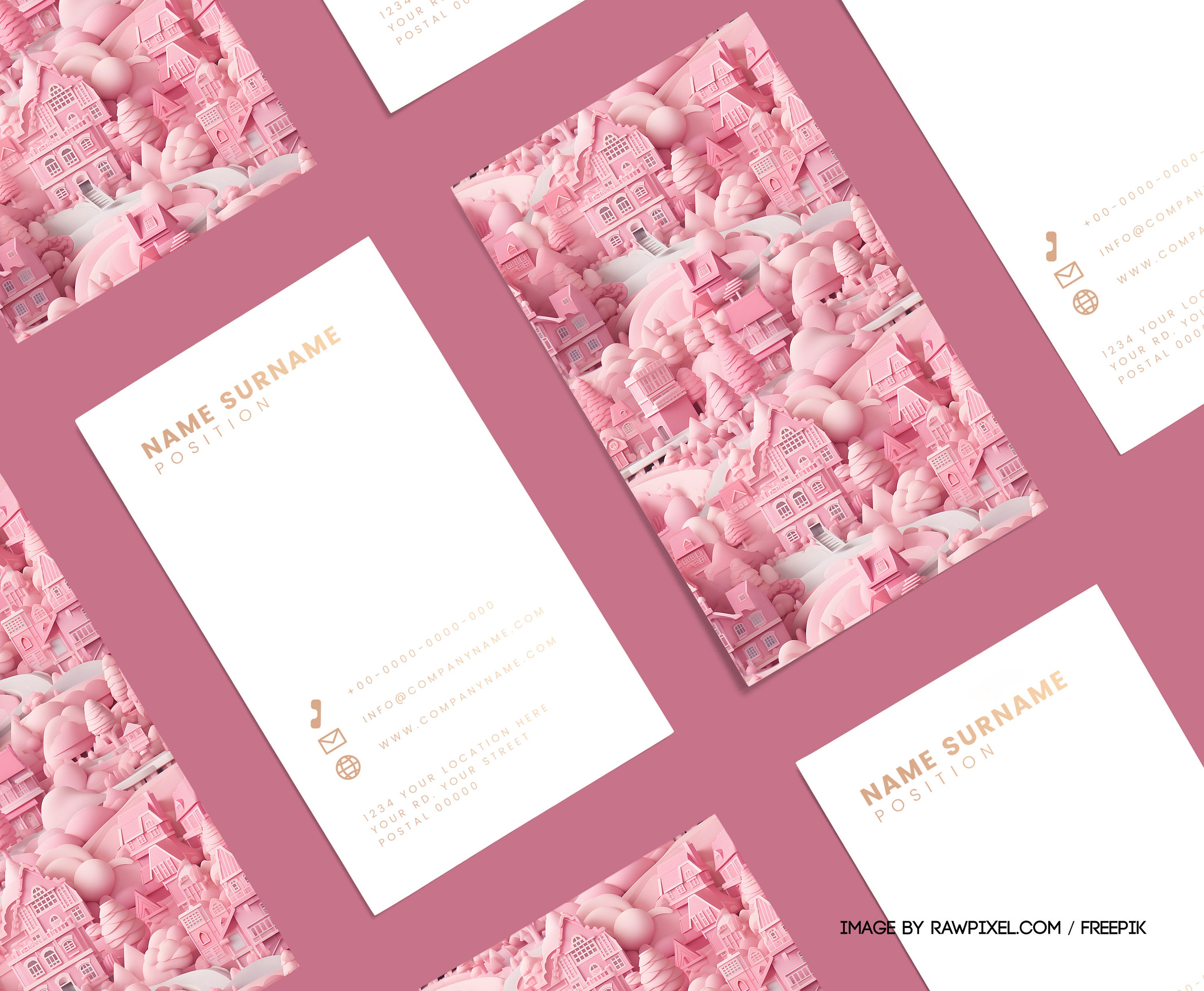 Barbie-inspired Pink Plastic Landscapes Pack - 12 Kitschy Digital Paper ...