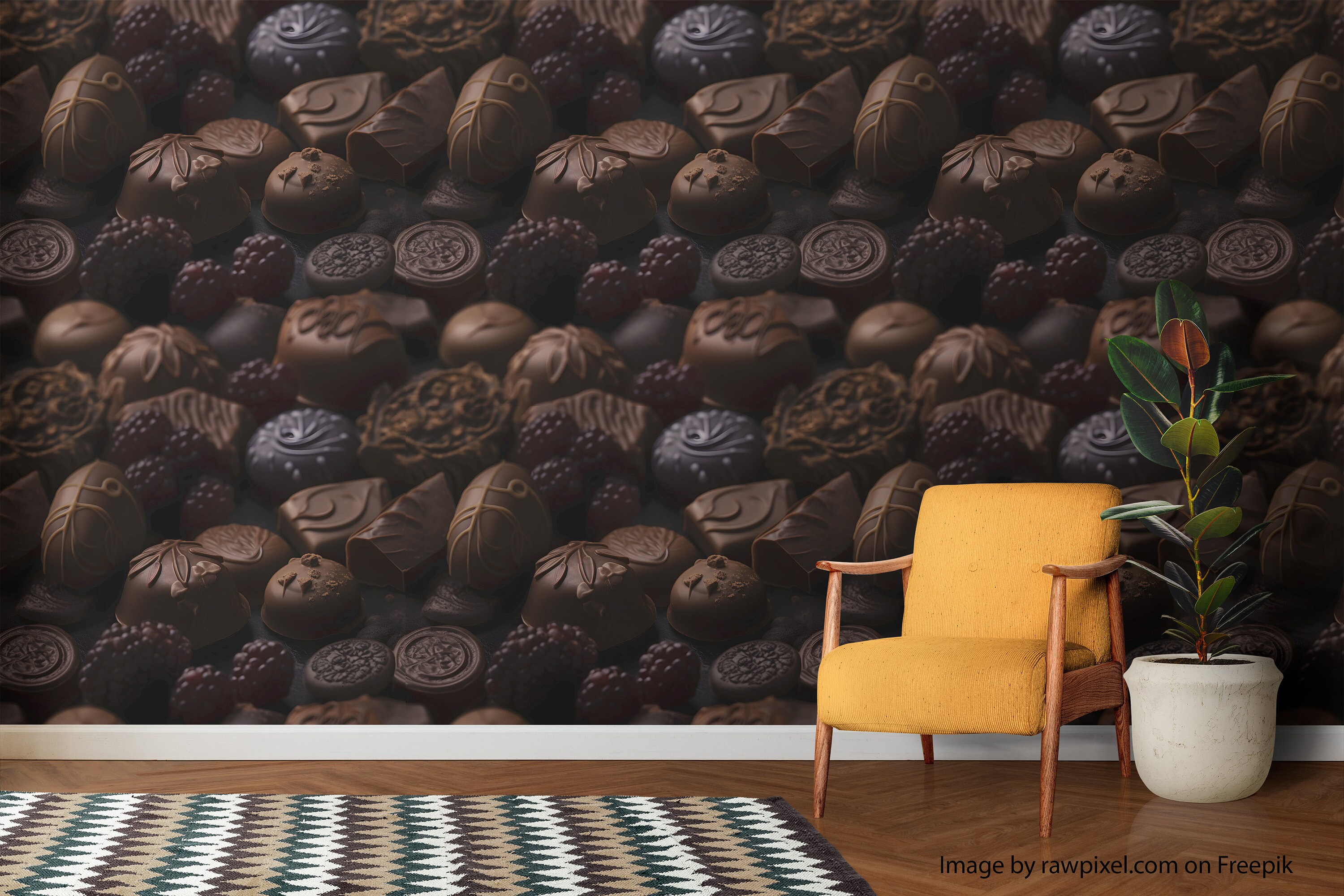 Delicious Chocolate Candy Seamless Digital Paper, Repeating Pattern, Tiling, Commercial Use ...