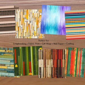Bold Color Strips & Stripes Digital Pack - 16 Seamless Textures for ...