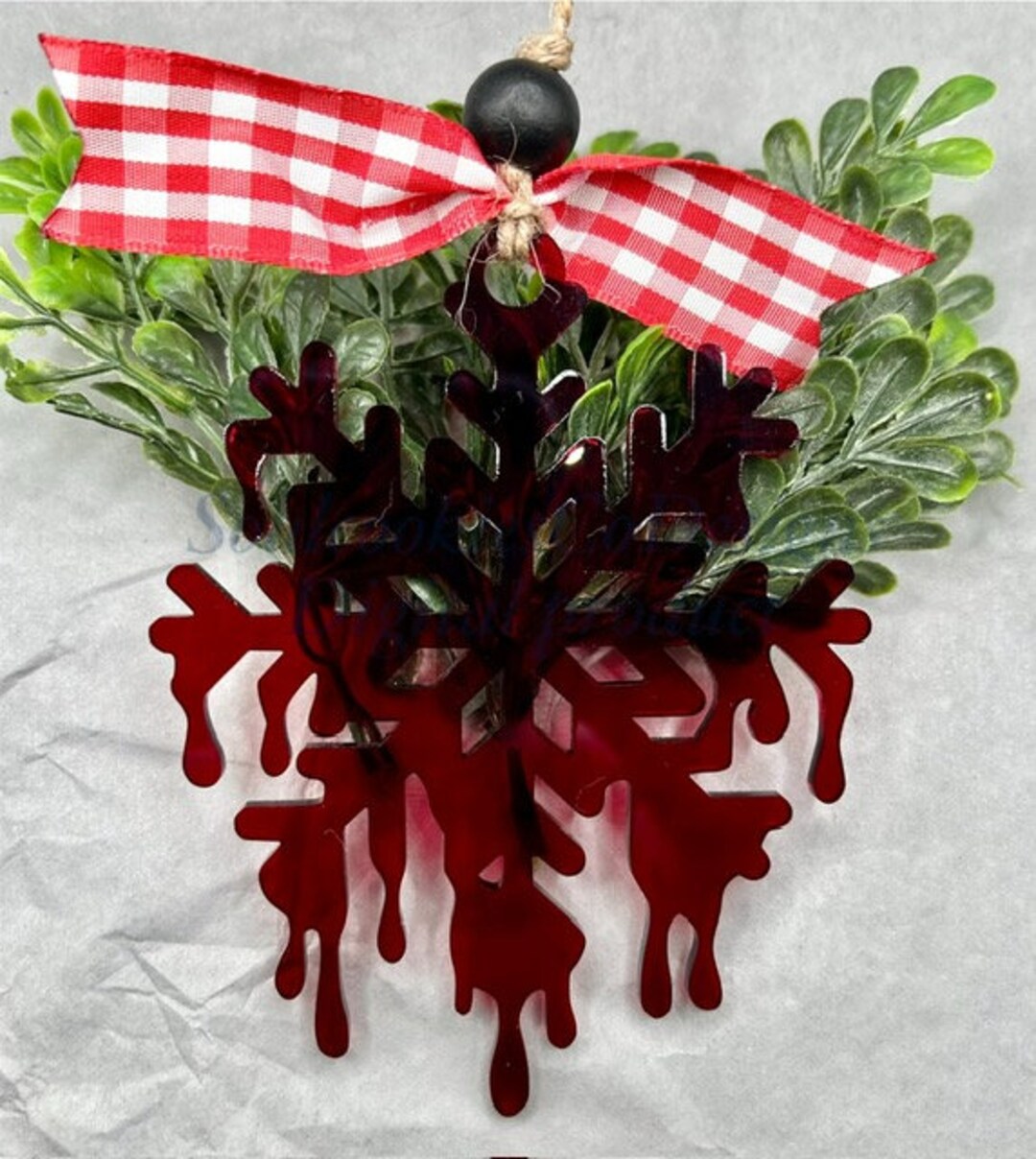 Glowforge Laser Creepmas Bloody Snowflake Christmas Ornament File ...