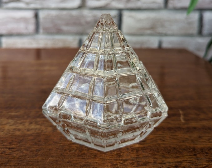 Italian Glass Pyramid Shaped Trinket Dish - Etsy