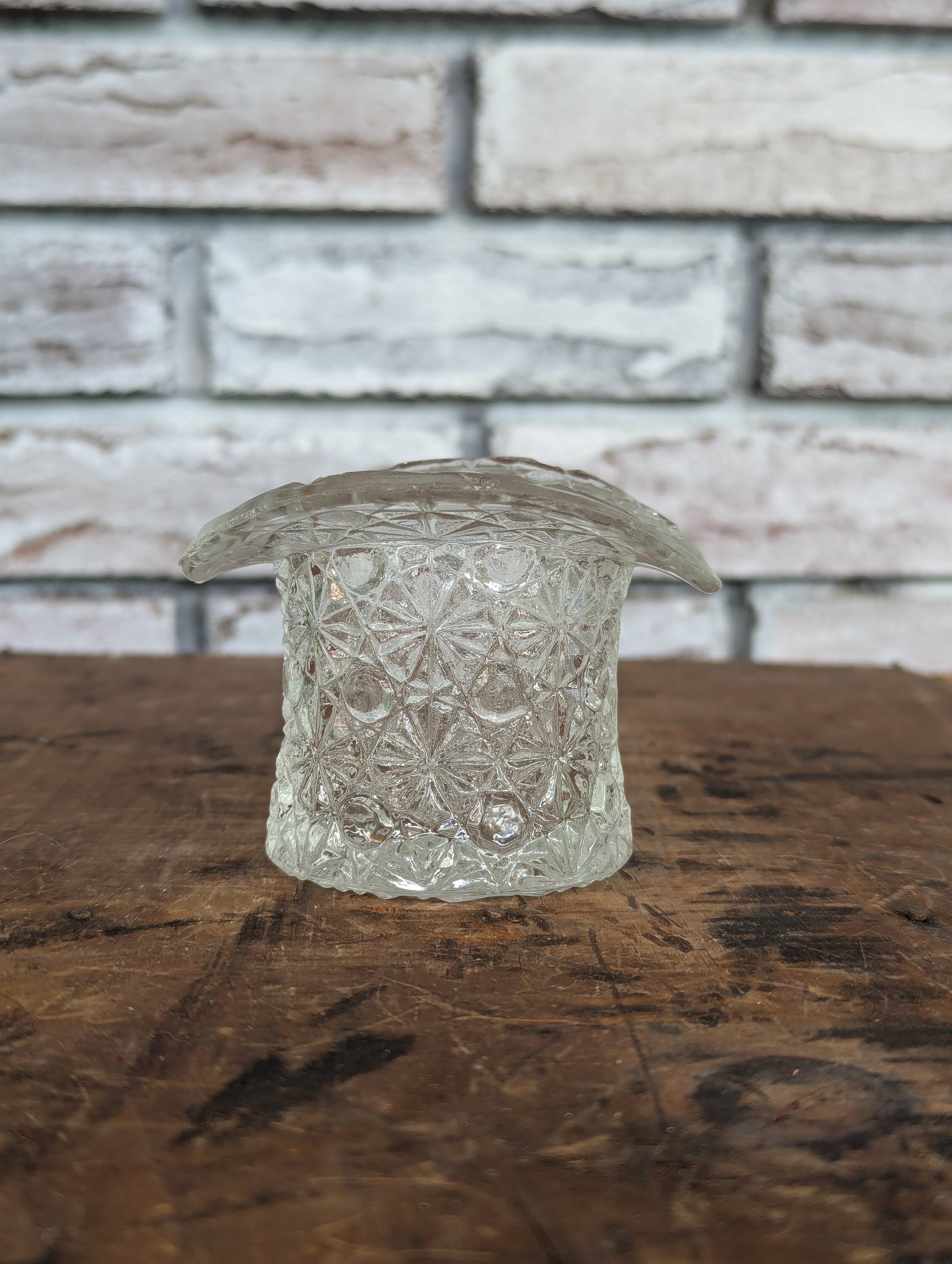 Vintage Cut-glass Crystal Top Hat Fenton - Etsy