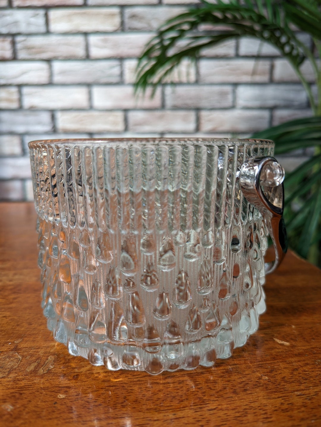 Vintage Chrome and Crystal Teleflora Ice Bucket/vase - Etsy