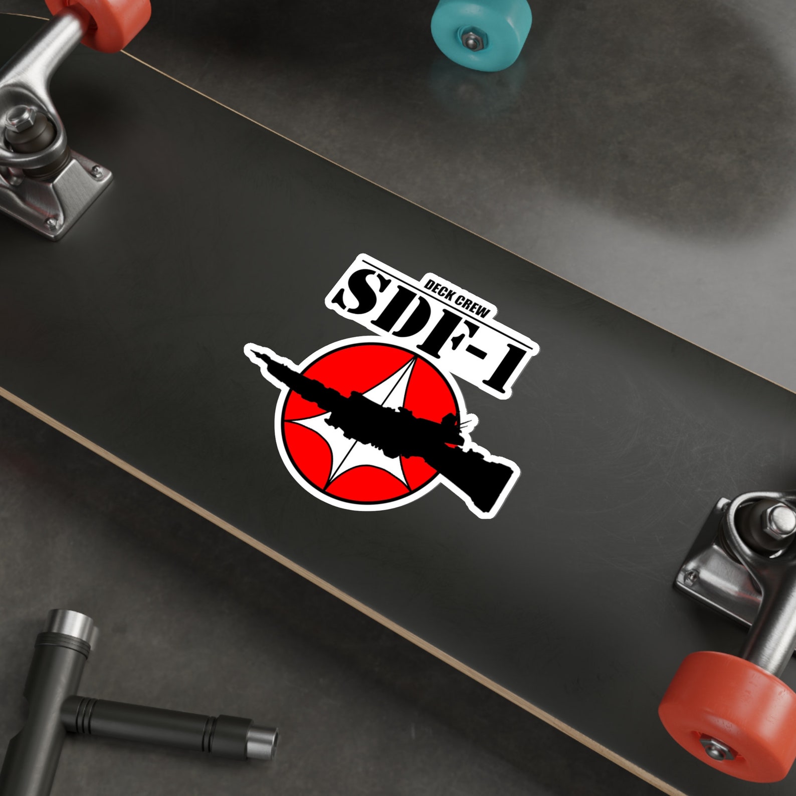 Robotech Inspired "sdf-1 Deck Crew" - Die-cut Sticker Decal Label Retro ...