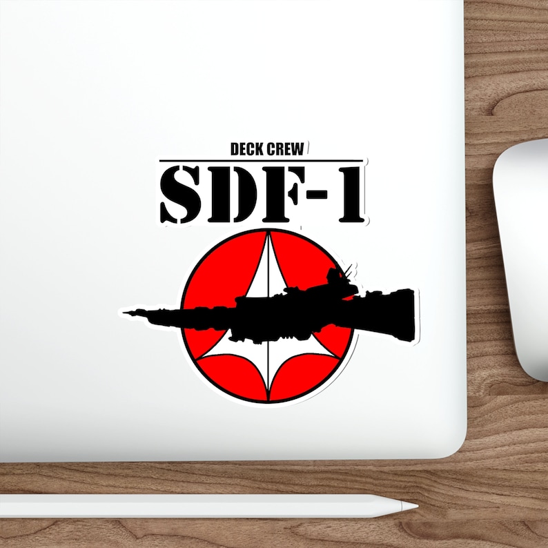 Robotech Inspired "sdf-1 Deck Crew" - Die-cut Sticker Decal Label Retro ...