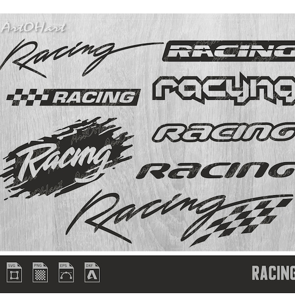 Racing Font Svg - Etsy