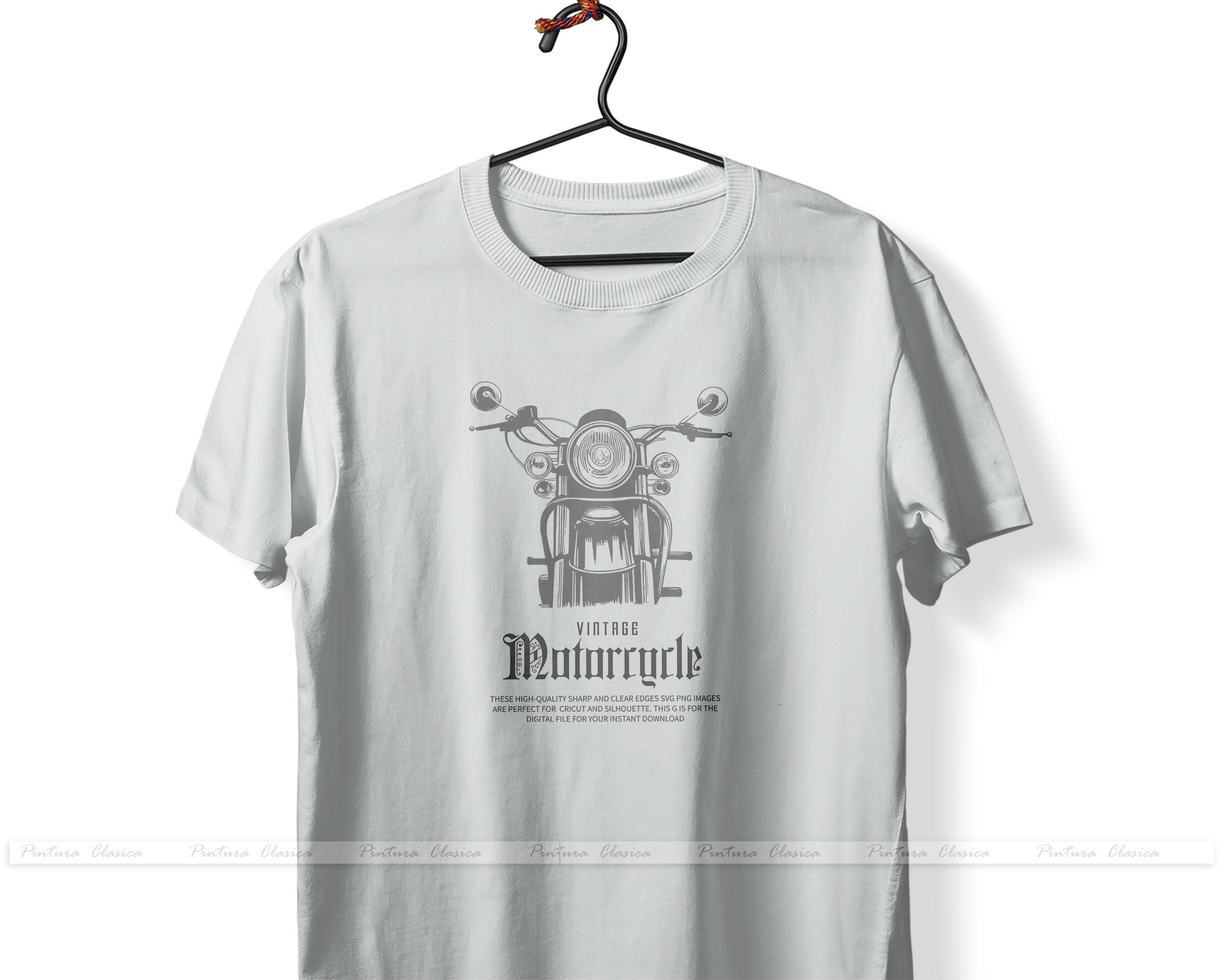 16' Vintage Motorcycle | SVG-PNG | Printable Design | Transparent ...