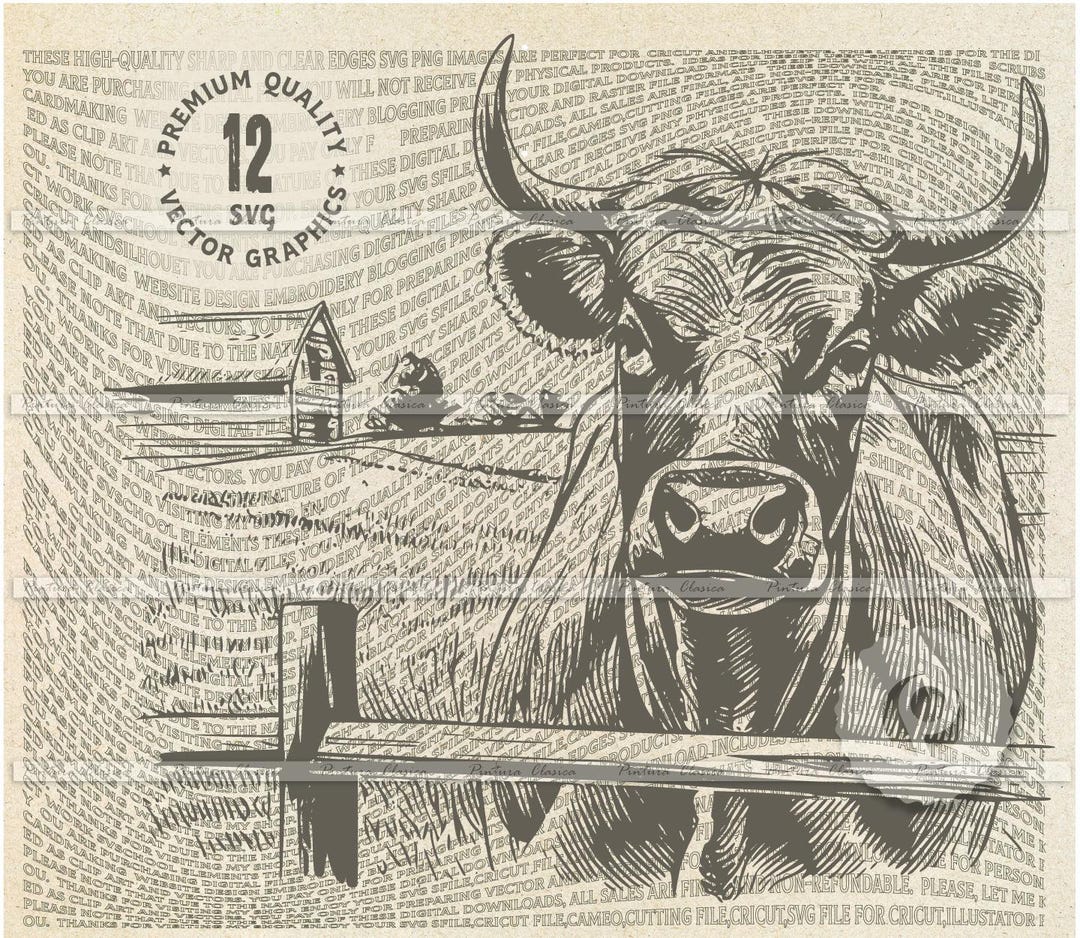 Cow SVG Collection | 12 Illustration Designs for Craft Projects and ...